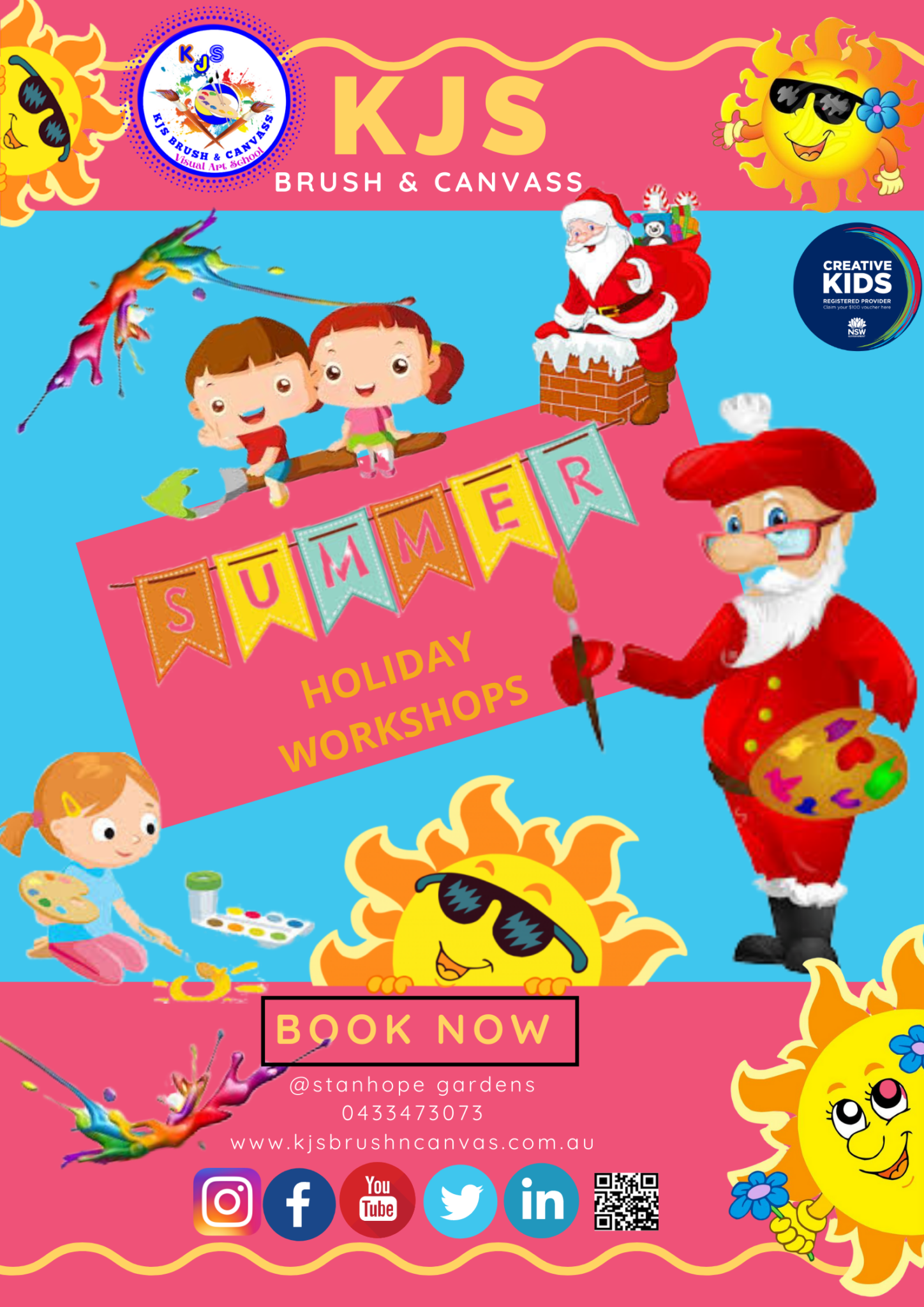 KJS SCHOOL HOLIDAY WORKSHOP – KJS Brush & Canvass