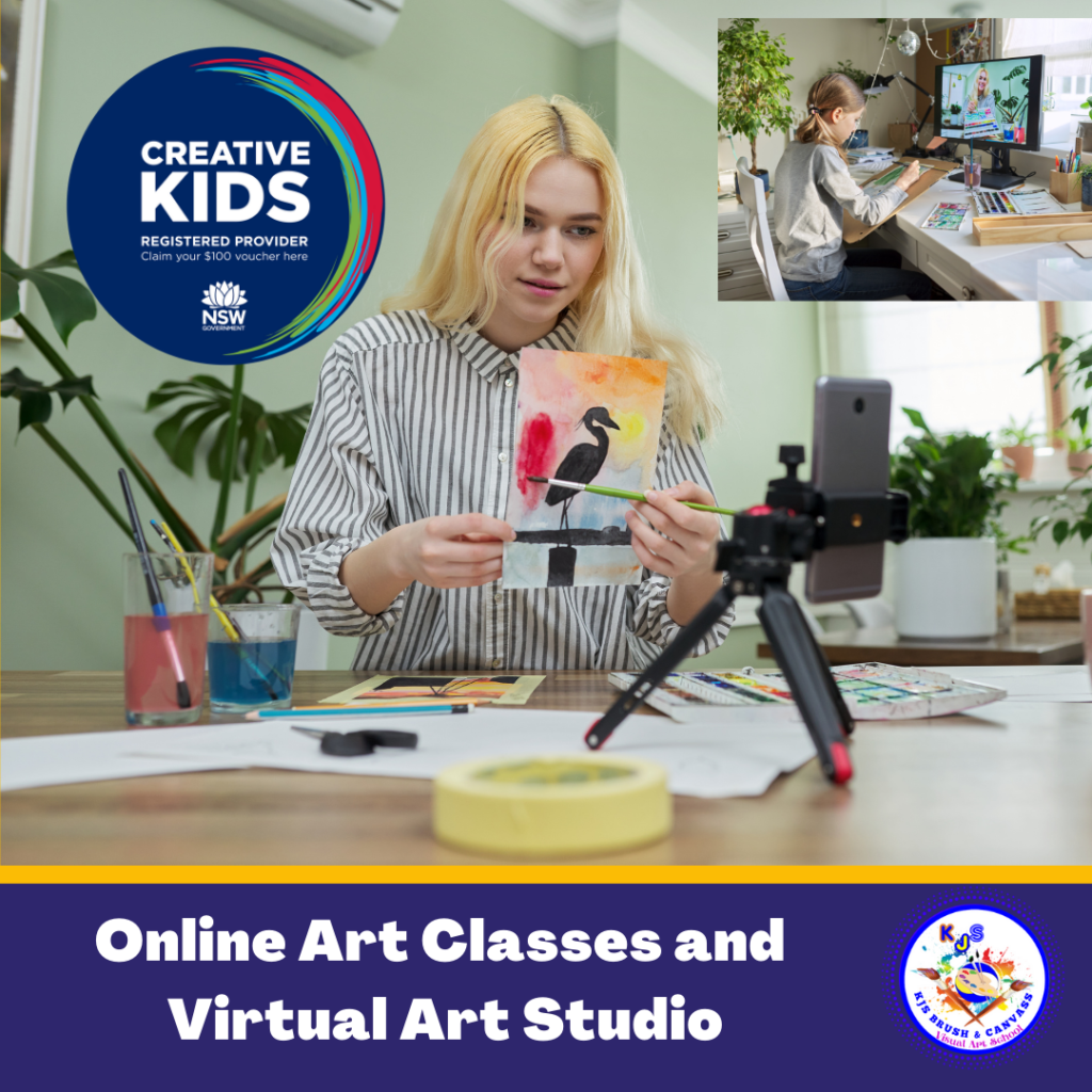 ONLINE KIDS ART CLASSES – KJS Brush & Canvass